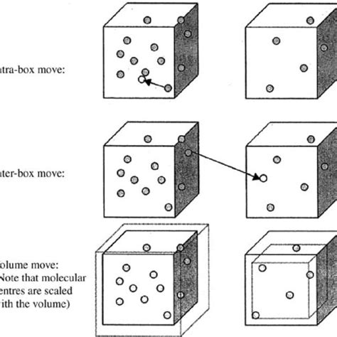 1 Schematic Representation Of Gibbs Ensemble Moves Download Scientific Diagram