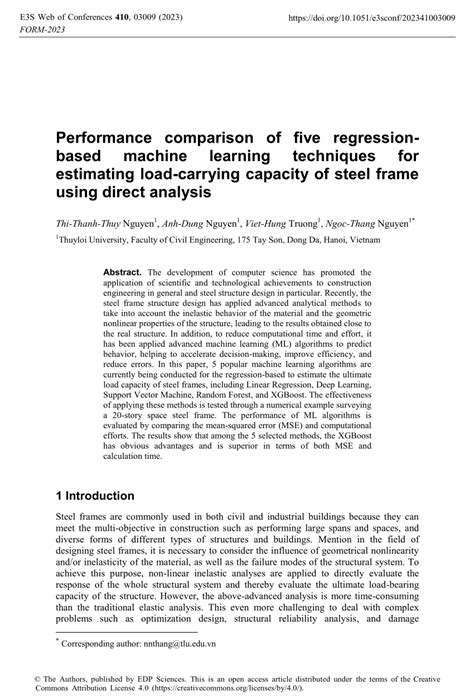 pdf performance comparison of five regression based machine learning