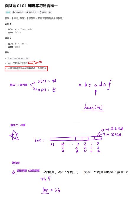 判断字符是否唯一 位运算 判断字符是否唯一 位运算
