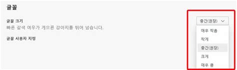 엣지 글자크기 글꼴 크기 변경 설정 카드베리뷰