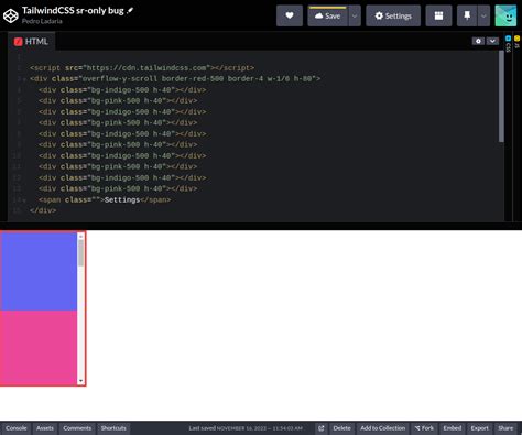 `sr Only` Inside A Div With Overflow Produces Unwanted Scroll In The