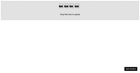 React Dropzone Reusable Codesandbox