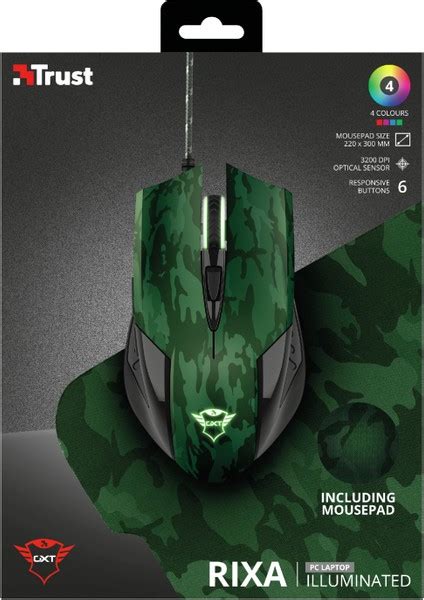 Trust Gxt 781 Rixa Camo Oyuncu Mouse Mouse Pad Fiyatı