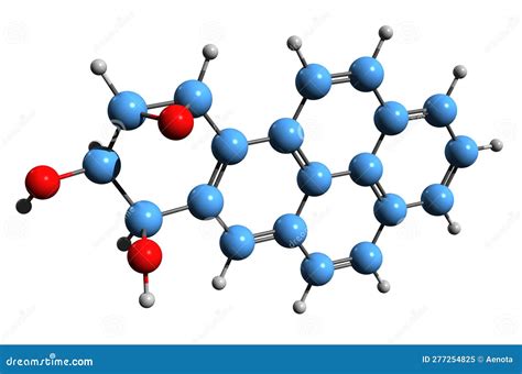 3d Image Of Benzoapyrene 78 Dihydrodiol 910 Epoxide Skeletal
