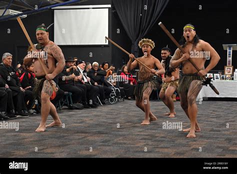 Traditional Māori Welcoming Ceremony Pōwhiri Is Performed For Māori