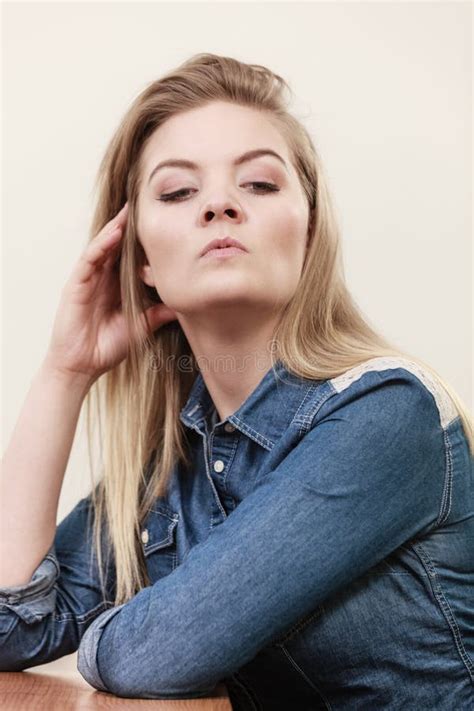 Woman Being Skeptical Questioning Something Stock Image Image Of