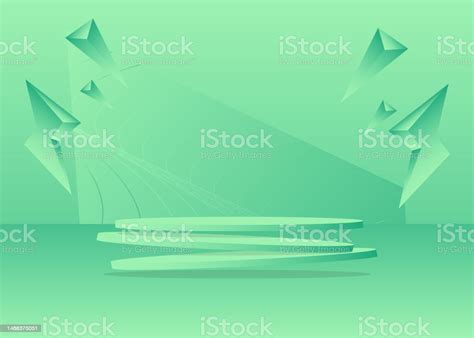 미래 지향적 인 청록색 모형 제품 디스플레이 기하학적 형태 빈 장면 추상 공상 과학 벡터 3d 방 실린더 받침대 연단 프레젠테이션을 위한 최소 무대 쇼케이스 0명에 대한