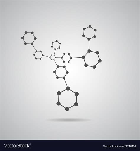 Structure Molecule And Communication Dna Atom Vector Image