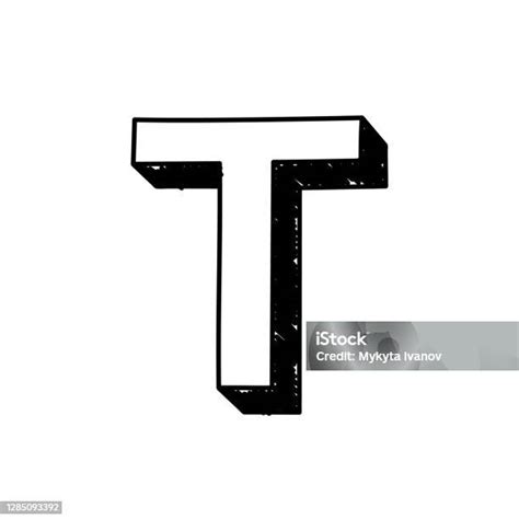 T 문자 손으로 그린 기호 큰 영어 문자 T 손으로 그린 흑백 로마 알파벳 문자 T 타이포그래피 기호의 벡터 일러스트 로고 아이콘으로 사용할 수 있습니다 0명에 대한 스톡
