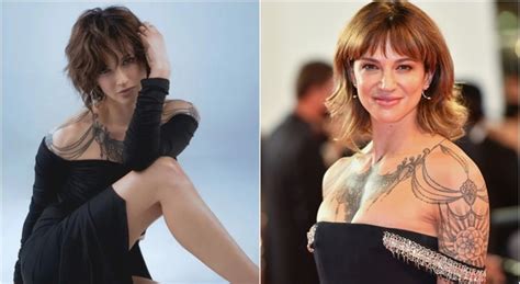 Asia Argento Angel Tattoo