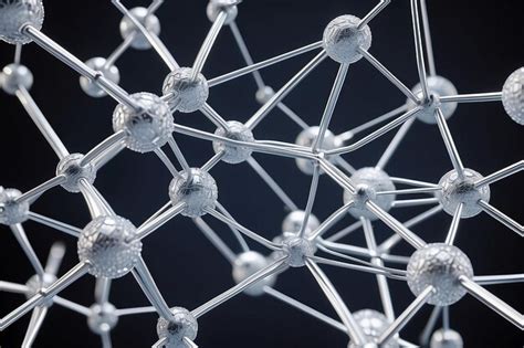 Premium Photo Silver Atoms Forming Molecular Structure Created Using Generative Ai Technology