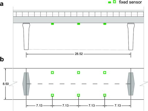 Network Of Fixed Accelerometers On A Short Span Concrete Bridge The Download Scientific