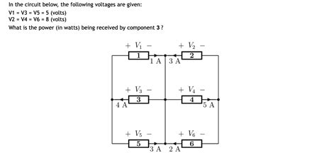 [solved] in the circuit below the following voltages are