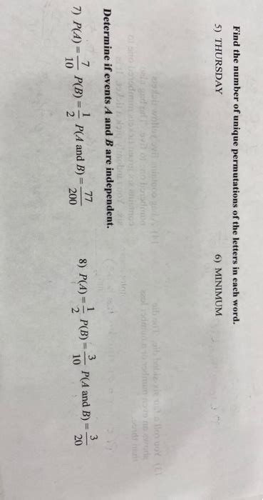 Solved Find The Number Of Unique Permutations Of The Letters