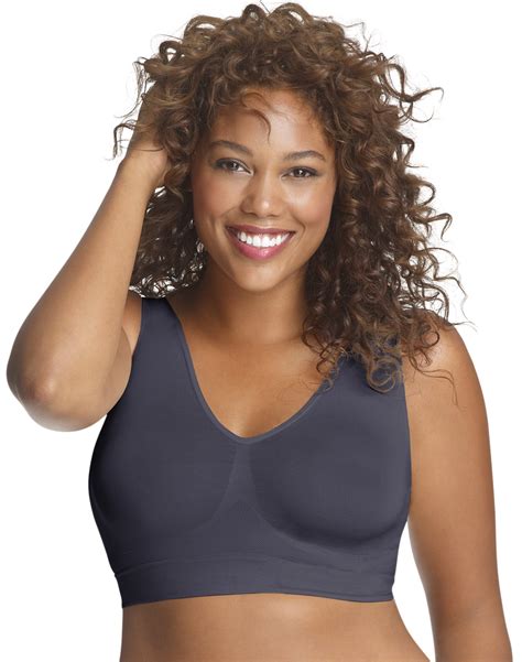 Hanes Just My Size Womens Pure Comfort Seamless Bralette Plus