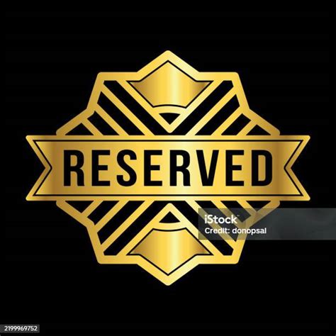 골드 컬러 예약 고무 스탬프 리본 아이콘 플랫 디자인 벡터 일러스트 교육 타이조 최신 유행 컬렉션 0명에 대한 스톡 벡터 아트 및 기타 이미지 Istock