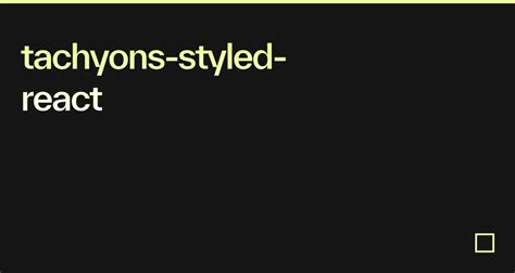 Tachyons Styled React Codesandbox