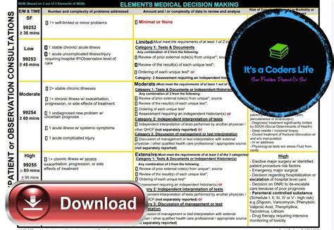 2023 Ama Guidelines 9 Pages Mdm Grid Worksheets Printable Digital
