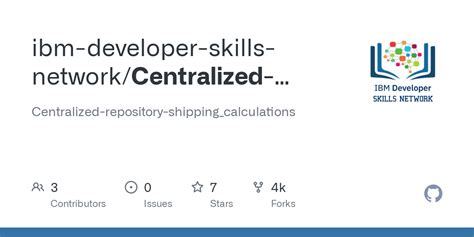 Issues Ibm Developer Skills Network Centralized Repository Shipping Calculations GitHub