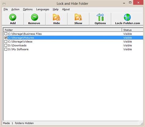 Lock And Hide Folder