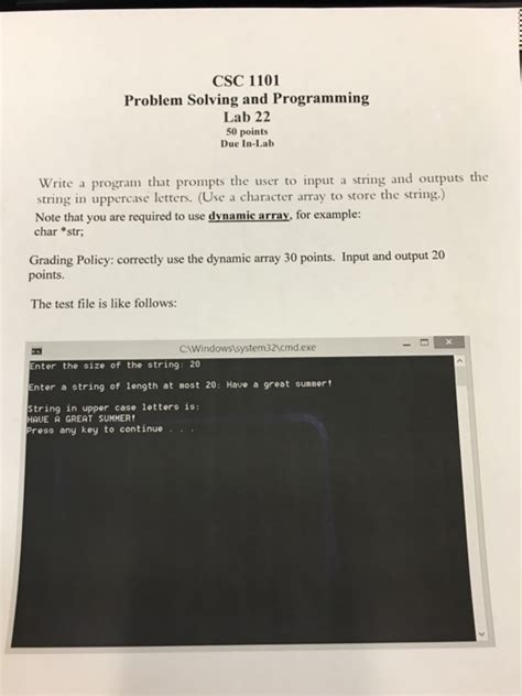 Solved Write A Program That Prompts The User To Input A