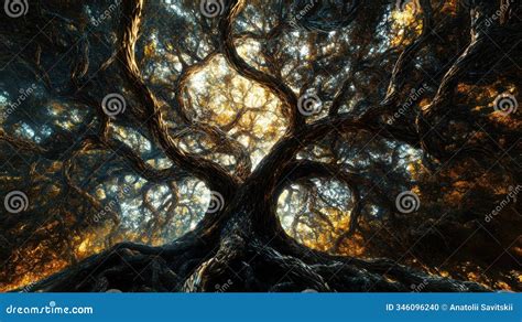 The Artwork Features A Dynamic Tree Of Life With Detailed Intertwining Branches And Roots