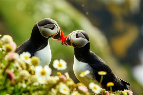 Premium Photo Puffins On The Cliffs Of Skomer Island Scotland
