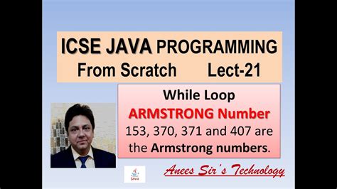 Armstrong Number In Java Lecture 21 Easily Explained Youtube