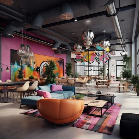 Crafting The Ultimate Coworking Oasis Unveiling A Cool And Collaborative Workspace Premium Ai