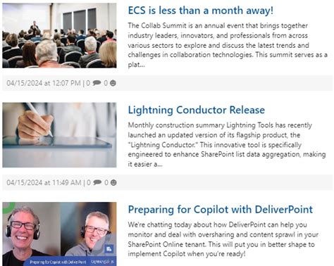 Sharepoint News Aggregation Lightning Tools