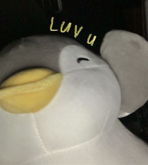 A Stuffed Animal With The Word Luv U Written On It