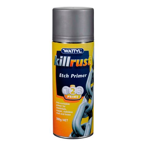Wattyl Killrust Etch Primer Fast Drying Grey Aerosol 300g Anti Corrosi