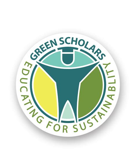 Green Scholars Round Decal
