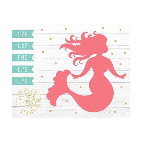 Mermaid Svg Silhouette Design Instant Download Cute Curvy M Inspire