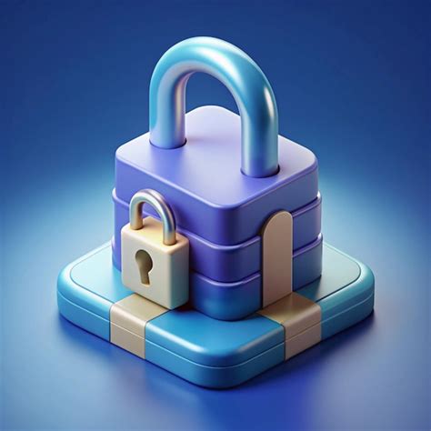 3d Password Protection Concept Cyber Security To Protect Personal Data Padlock Icon Information
