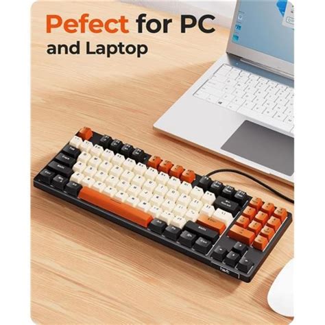 Video Games Consoles Mechanical Keyboard Wired Compact Pc Keyboard With Number Pad Red