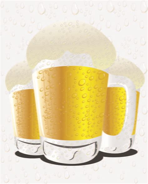 맥주 벡터 그래픽 유리 컵 Eps Uidownload