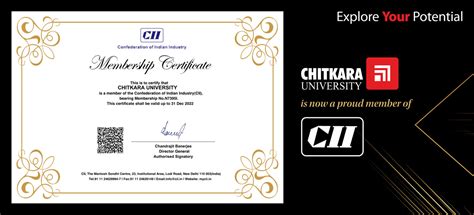 Chitkara University Is Now A Certified Member Of Cii Chitkara University