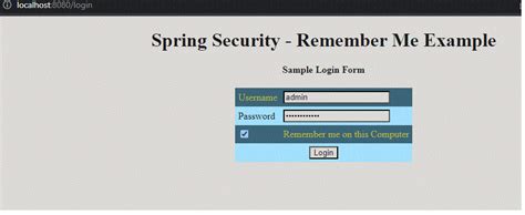 Spring Security Remember Me Geeksforgeeks