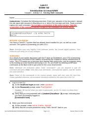 Lab Lesson Performing Basic Linux Tasks Activity Docx Lab DCOM