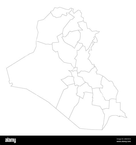 Iraq Political Map Of Administrative Divisions Stock Vector Image And Art