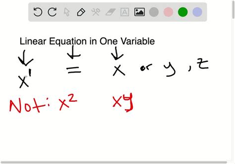 SOLVED What Is A Linear Equation In One Variable Give An Example Of This Type Of Equation