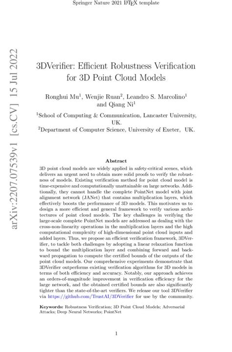 3dverifier Efficient Robustness Verification For 3d Point Cloud Models