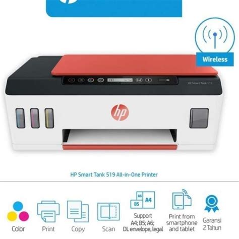 Promo Printer Hp Smart Tank 519 All In One Wireless Garansi Resmi Hp