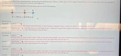Solved A Particle C Has A 2 20nC Charge And Is 2 00cm Chegg Com