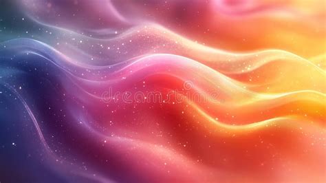 Colorful Abstract Wave Patterns Blending In A Gradient Of Pink Purple And Orange Hues With