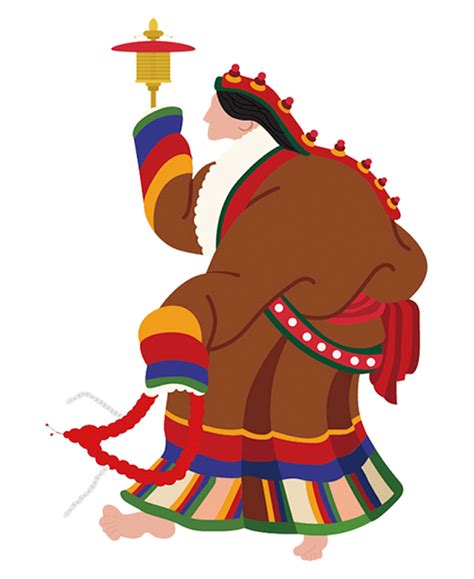 藏族人物插画