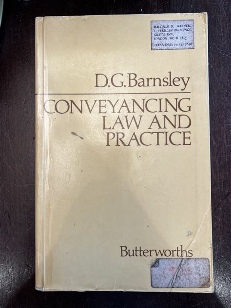 Conveyancing Law And Practice Buy Sell Law Books