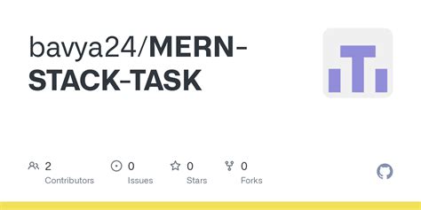 GitHub Bavya MERN STACK TASK