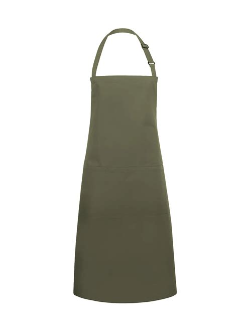 Xxl Oversized Bib Apron Basic With Buckle And Pocket Moss Green